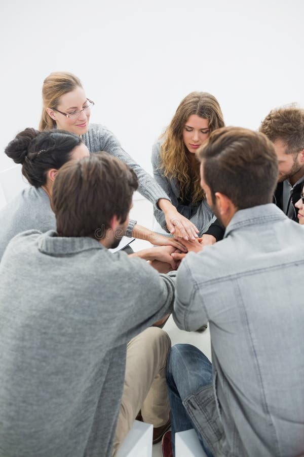Group Therapy in Session Sitting in a Circle Stock Image - Image of ...