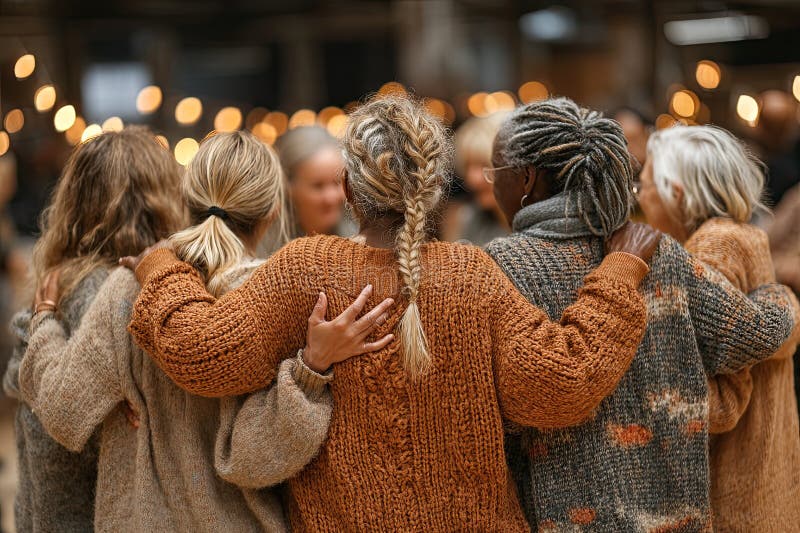 Group Therapy and Support - Women Hug, Supporting Each Other during ...