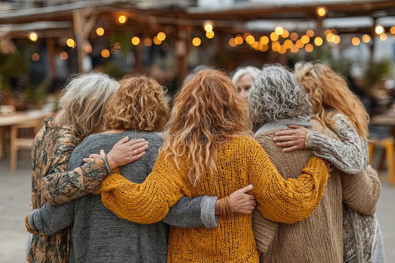Group Therapy and Support - Women Hug, Supporting Each Other during ...