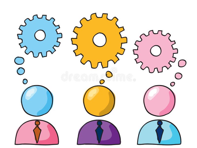 Group thinking stock vector. Illustration of hand, avatar - 27177886