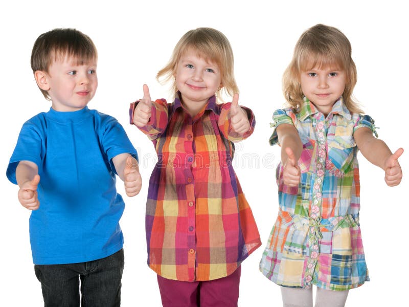 Three Children are Playing on the Floor Stock Image - Image of ...