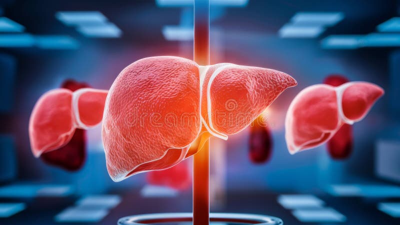 A Group of Three Human Livers are Shown in a Glass, AI Stock Photo ...