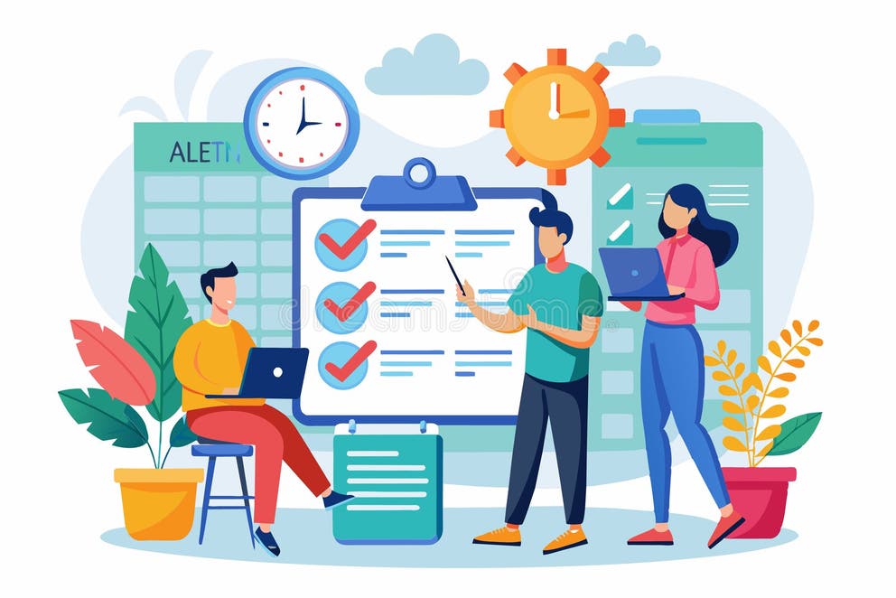 A Group of Three Individuals Focused on Completing Project Documents ...