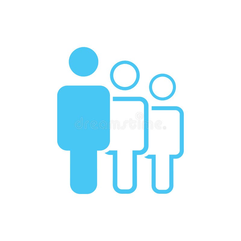 Group of Three People or Group of Users, Friends Flat and Linear Vector ...