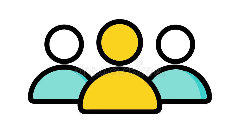 Group of Three People Users Team Icon Graphic, Vector Design Generative AI Stock Vector ...