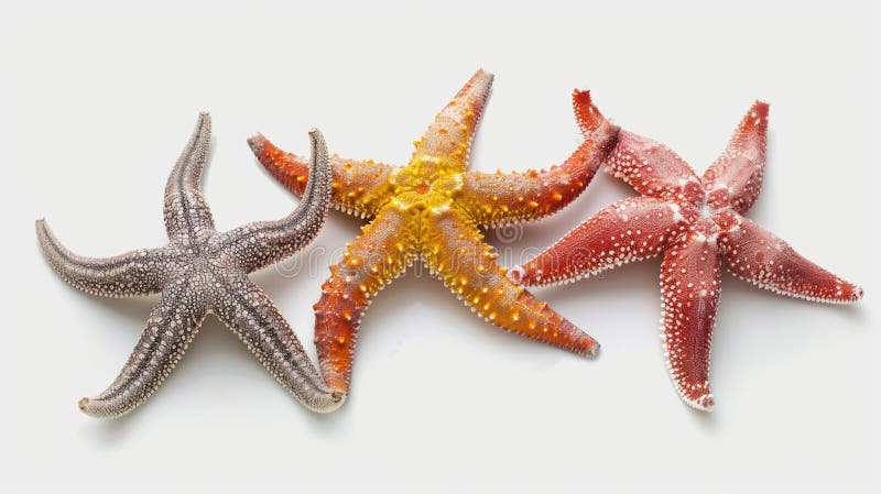 A Group of Three Starfish Sitting Next To Each Other. Ideal for Beach ...