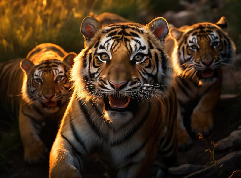 The tiger group stock image. Image of pair, solidarity - 141916637
