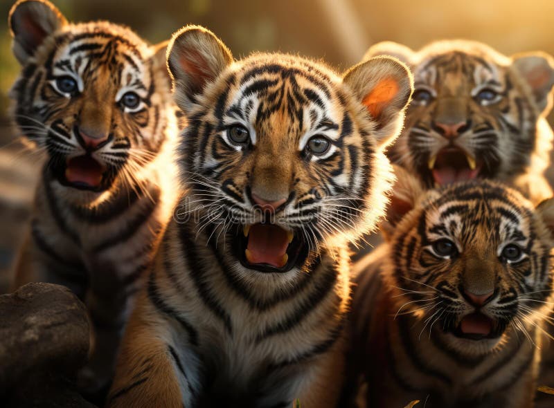 The tiger group stock image. Image of pair, solidarity - 141916637