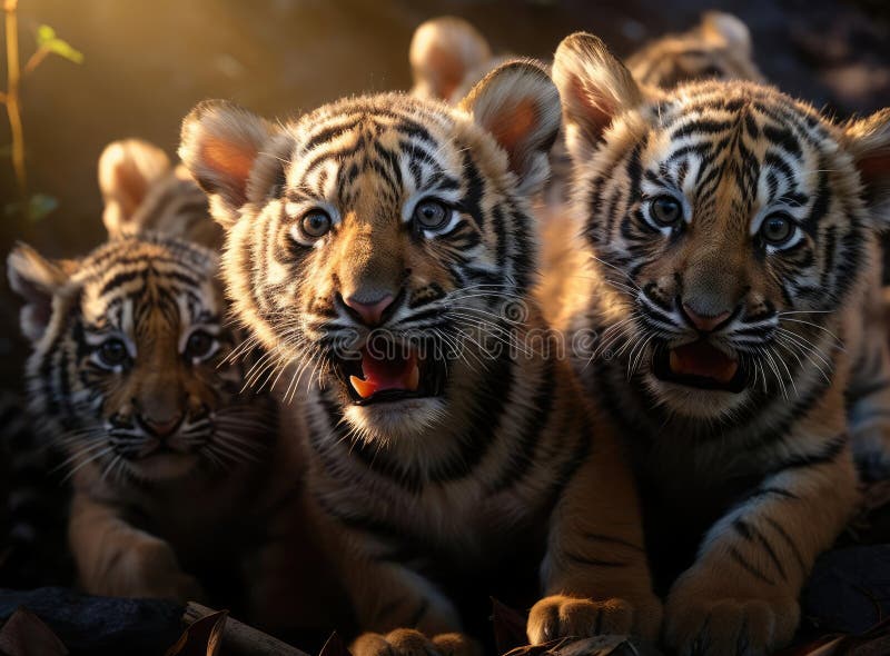 The tiger group stock image. Image of pair, solidarity - 141916637