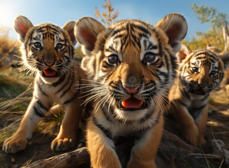 The tiger group stock image. Image of pair, solidarity - 141916637