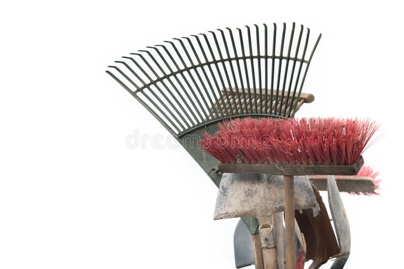 Tools of a street cleaner stock photo. Image of street - 35202018