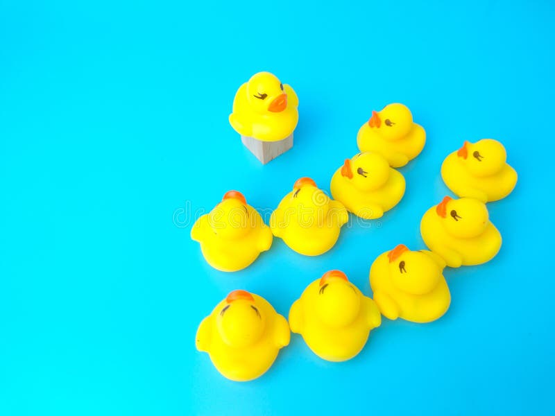Group of Toy Ducks with Leadder Stock Image - Image of community ...