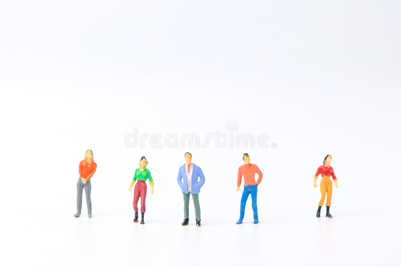 Group of Toy, Miniature Figures of Human with Different Occupation on ...