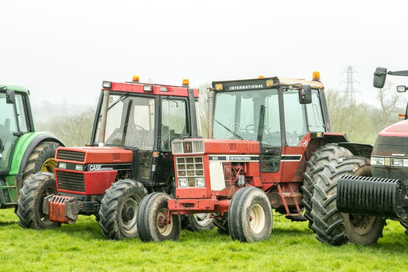 A Group of Tractors Parked Up Editorial Stock Image - Image of group ...