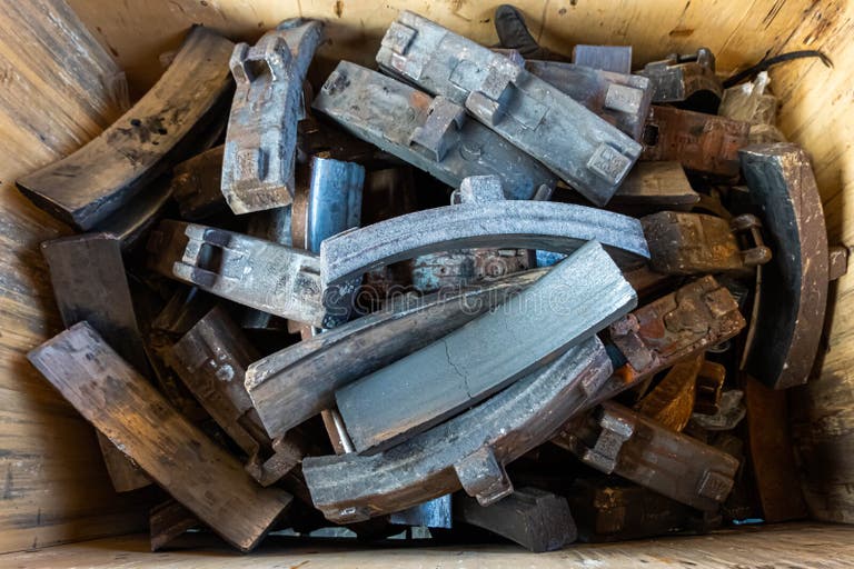 Group of Train and Car Drum Break Components Stock Image - Image of ...