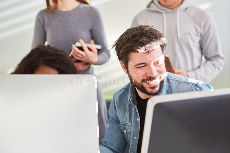 Group of Trainees in a Computer Training Course Stock Photo - Image of ...