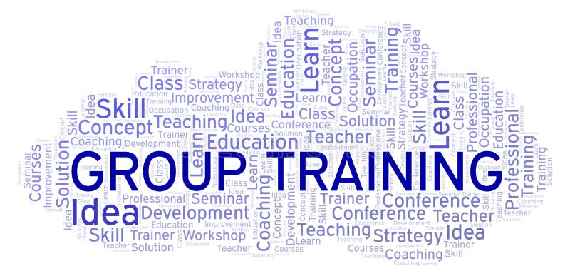 Group Training word cloud. stock illustration. Illustration of concept ...