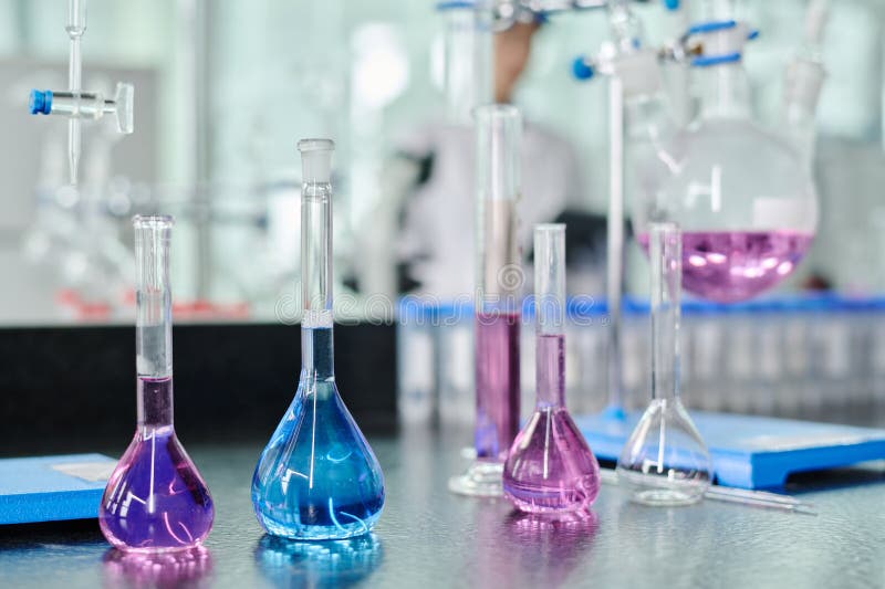 Group of Transparent Glassware on Table Stock Image - Image of ...