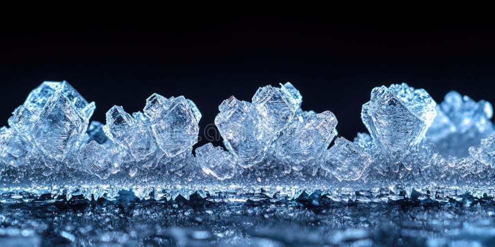 A Group of Transparent Ice Crystals Sit Atop a Table, Ready for ...