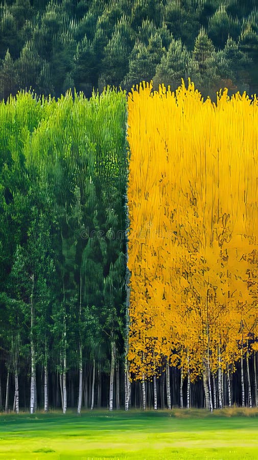 A Group of Trees that are Next To Each Other in a Field Stock Image ...