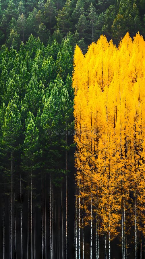 A Group of Trees that are Standing in the Middle of a Forest Stock ...
