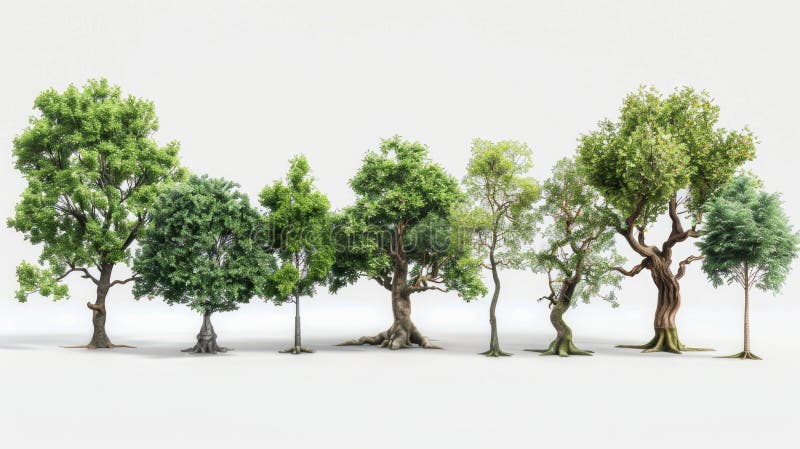 A Group of Trees Standing in a Row. Suitable for Nature and Landscape ...