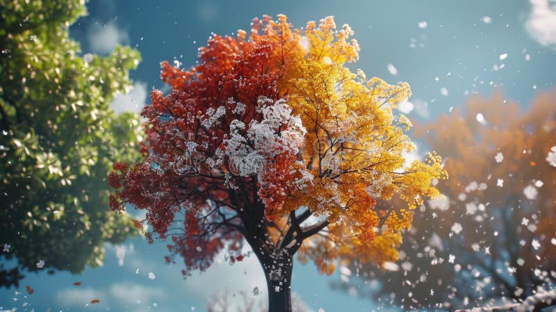 Group of Trees Standing in the Snow. Suitable for Winter-themed Designs ...