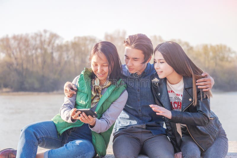 Asian teens stock image. Image of university, pretty, thin - 7539125