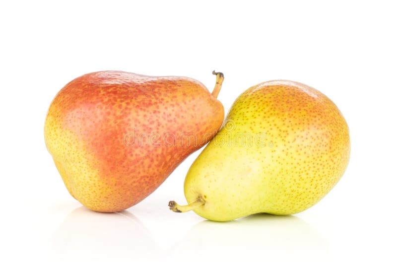 Fresh Raw Red Pear Isolated on White Stock Photo - Image of rose, pair ...