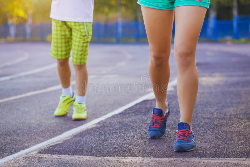 Group of Unidentified Racers Running Stock Image - Image of feet ...
