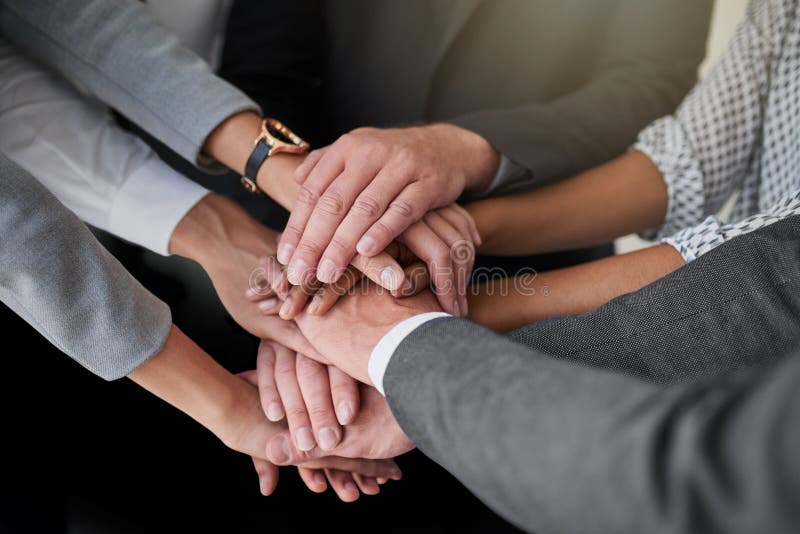 Group, Unity and Solidarity of Hands in Office, Pile and Support for ...