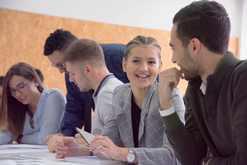 Group of University Architecture Students Working on Practice Lessons ...