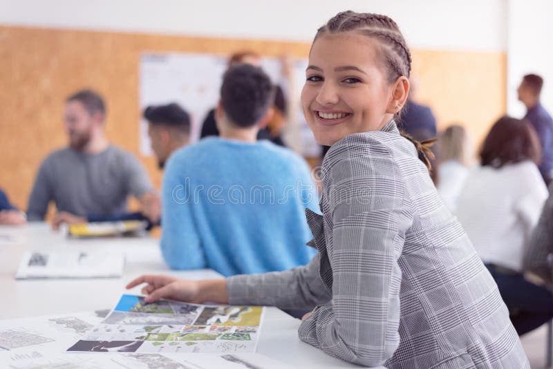 Architecture Students Working on Architectural Model in University ...