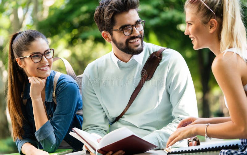 Group of Happy University Students Studying Together and Having Fun ... Group of Happy University Students Studying Together and Having Fun ...