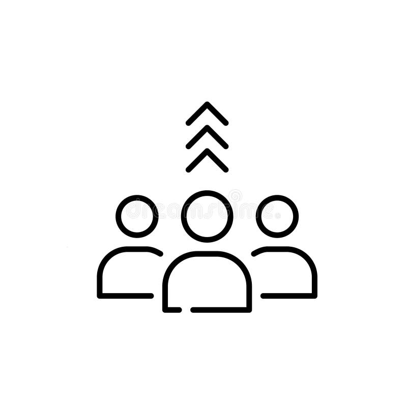 Group of Users and Arrows Up. Team Success, Collective Improvement ...