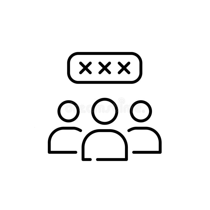 Group of Users and Password Input Box. Shared Login System for Teams ...