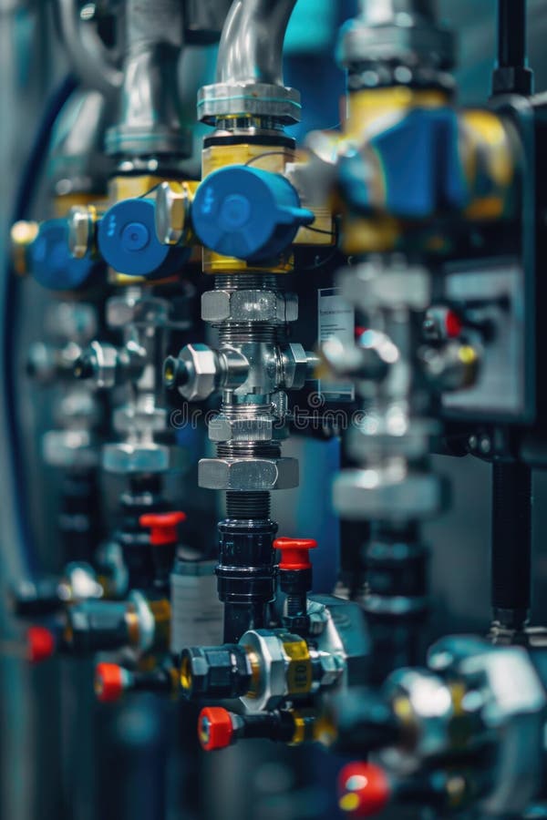 A Group of Valves Linked Together for Efficient Fluid Flow Control ...