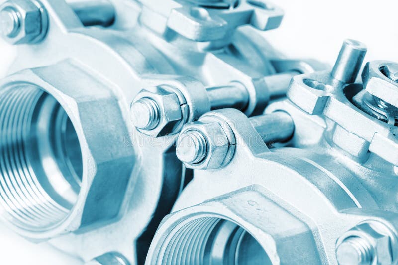 Group 2 Valves Located on the Diagonal Stock Image - Image of coupling ...