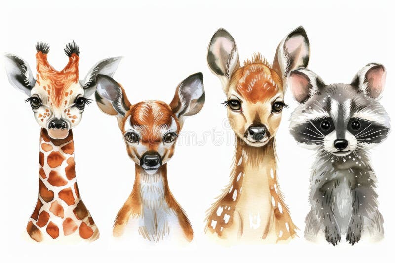 A Group of Various Animals Standing Next To Each Other. Suitable for ...