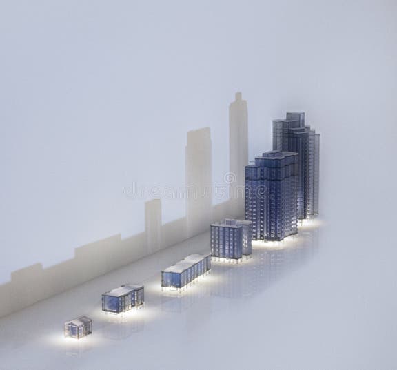 Group of Various Architecture Miniature Models Stock Photo - Image of ...