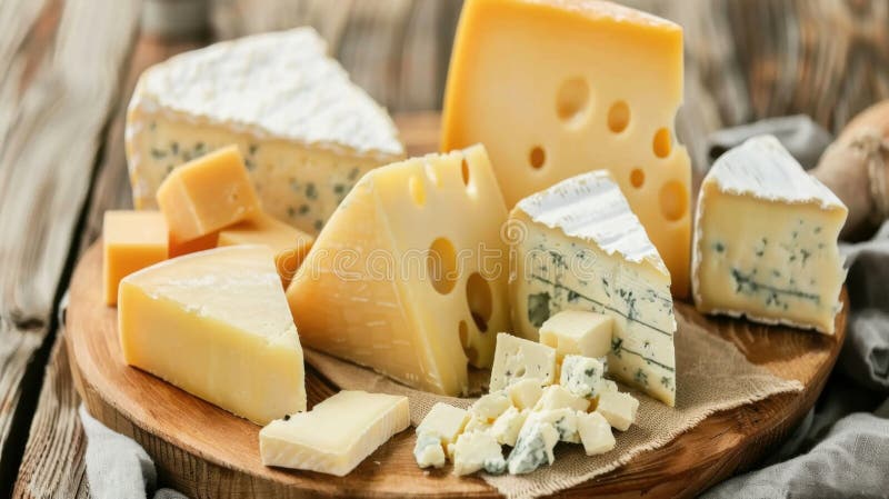 Group of Various Cheeses on the Table Stock Photo - Image of aged ...