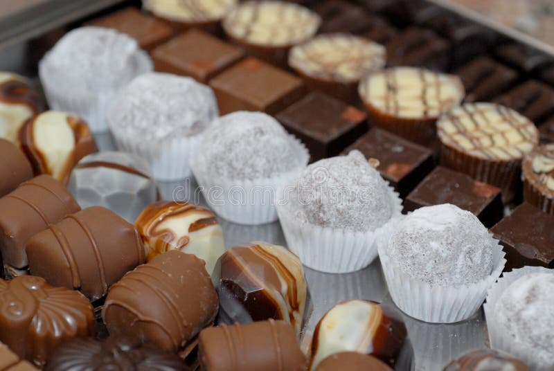 Group of Various Delicious Chocolate Candies Stock Photo - Image of ...