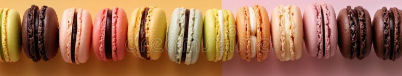 Assorted Macaroons Arranged Together Stock Illustration - Illustration ...