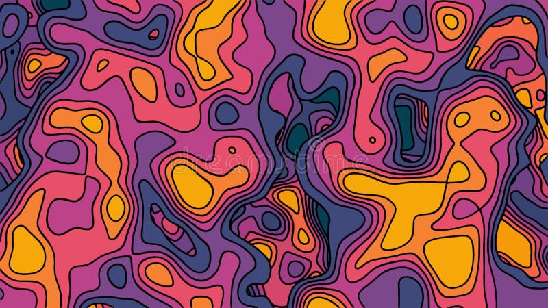 Animated Colorful Psychedelic Flat Textures Stock Footage - Video of ...