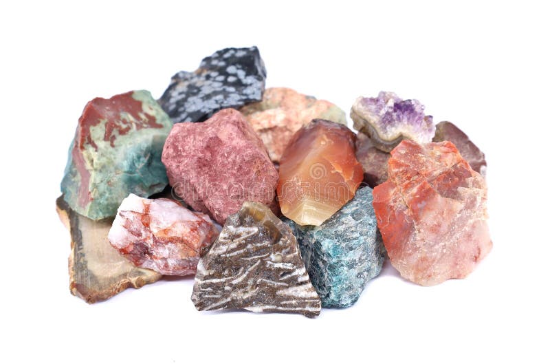 Six Semi-Precious Stones stock image. Image of stone - 49887863