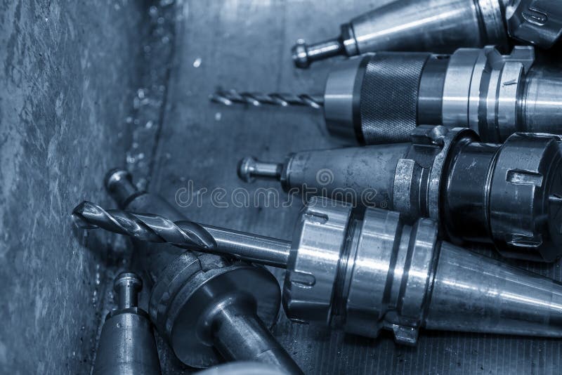 The Group of Various Size of Drill Tools in the Container Box Stock ...