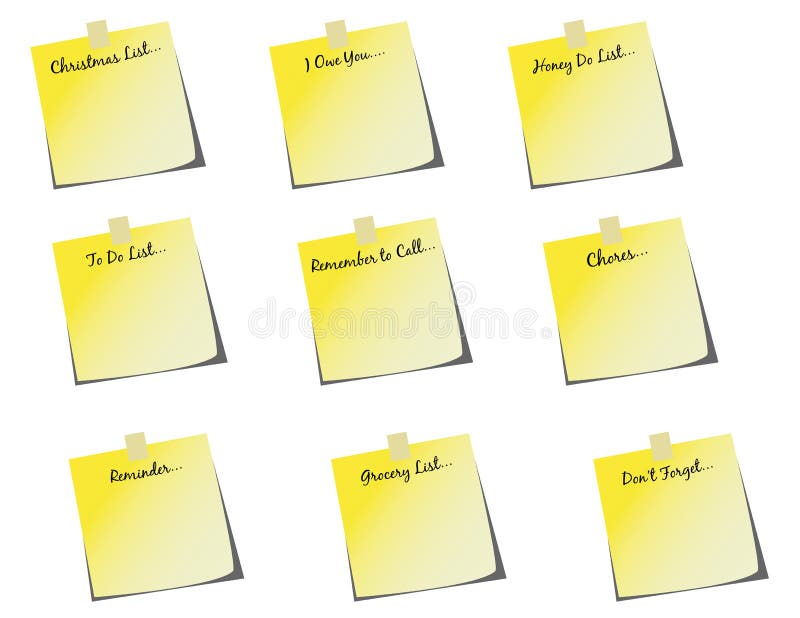Group of Various Sticky Notes! Vector / Clip Art Stock Vector ...