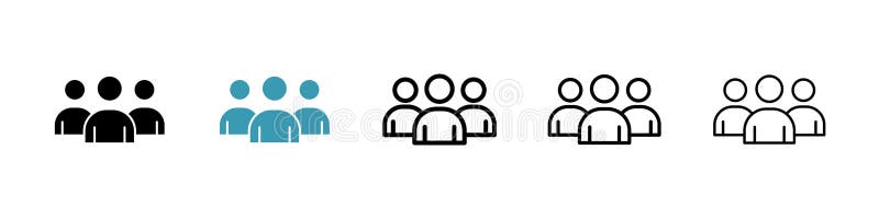 Group vecor icon set stock vector. Illustration of people - 340850212