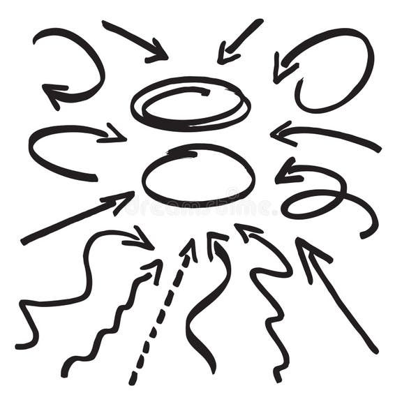 Group of Vector Black Arrows. Stock Illustration - Illustration of ...