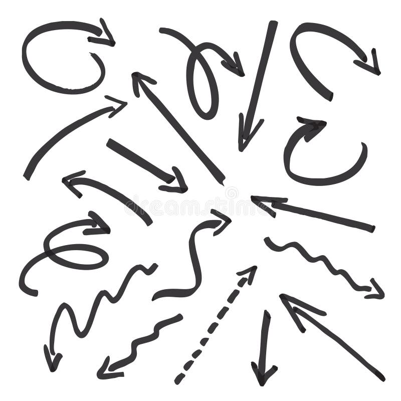 Group of black arrows stock vector. Illustration of black - 51094572